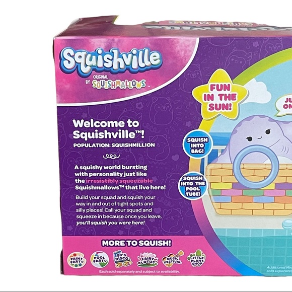 Squishmallows | Toys | Squishville Pool Party Mini Lance Lemur Basket ...